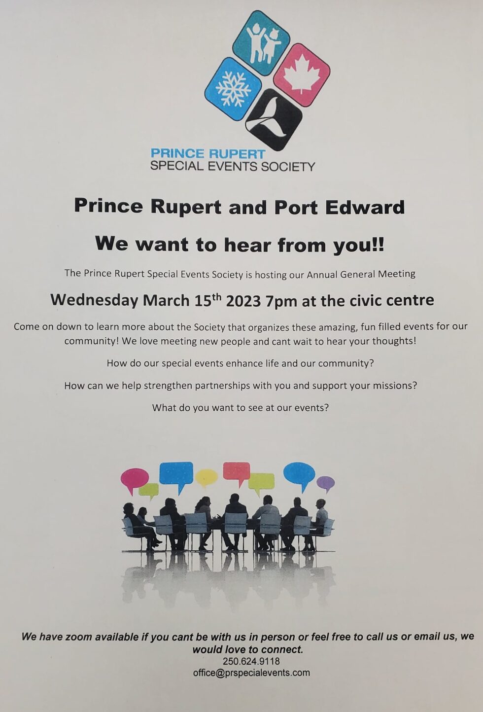 Prince Rupert Special Events - AGM | Events | Visit Prince Rupert